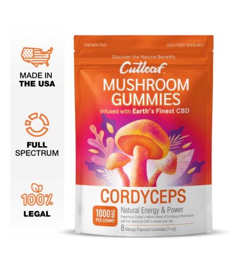 Cordyceps 1000MG Mushroom Gummies - Cutleaf