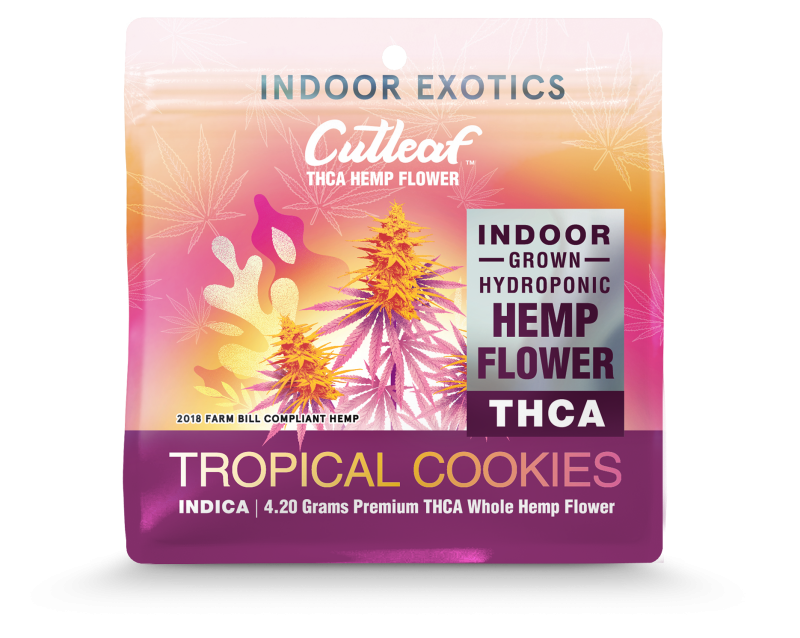 Tropical Cookies THCA Hemp Flower 4.20 Grams - Cutleaf